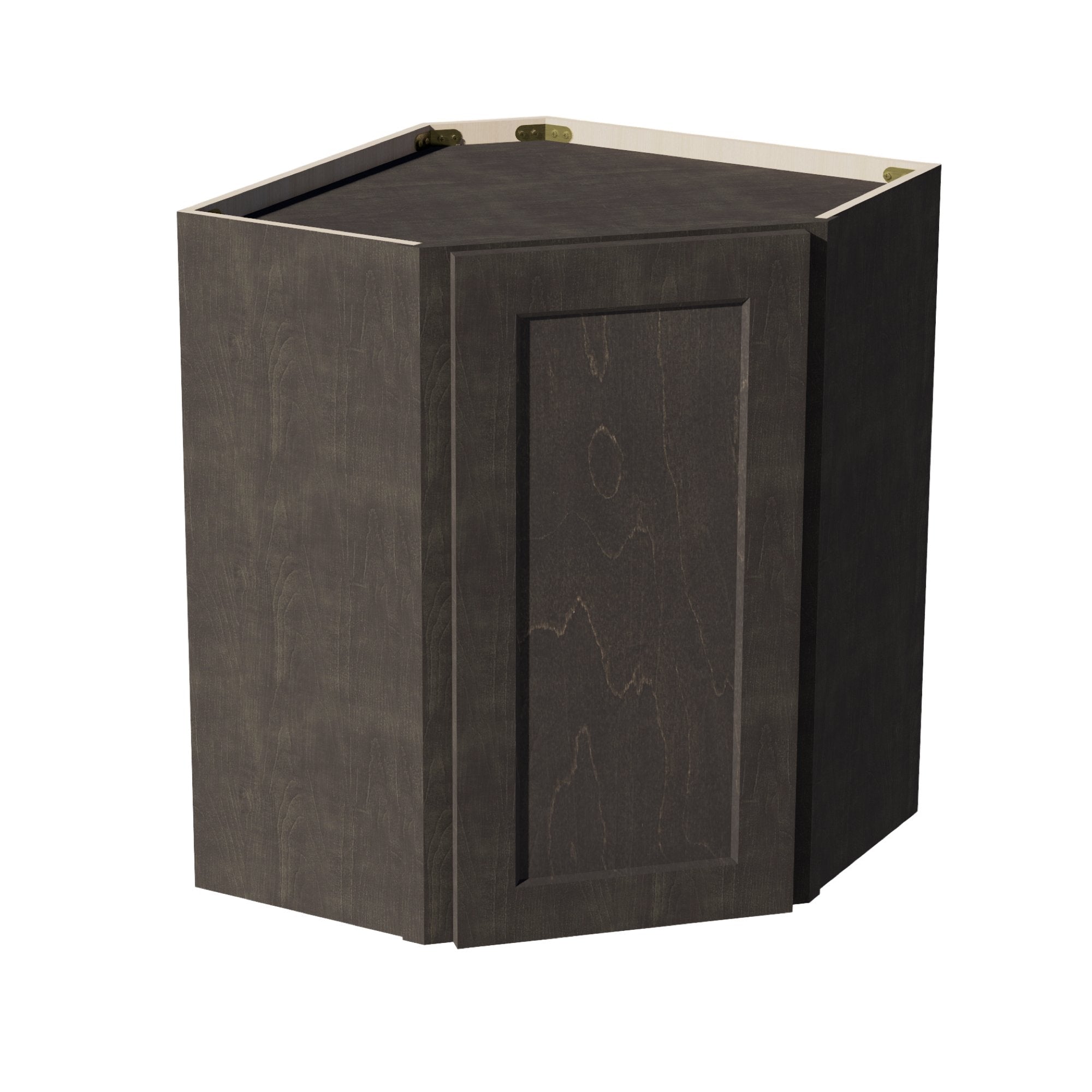 WDC2430-SDG Diagonal Wall Corner Cabinet 1 Door & 2 Shelves - Shaker S ...